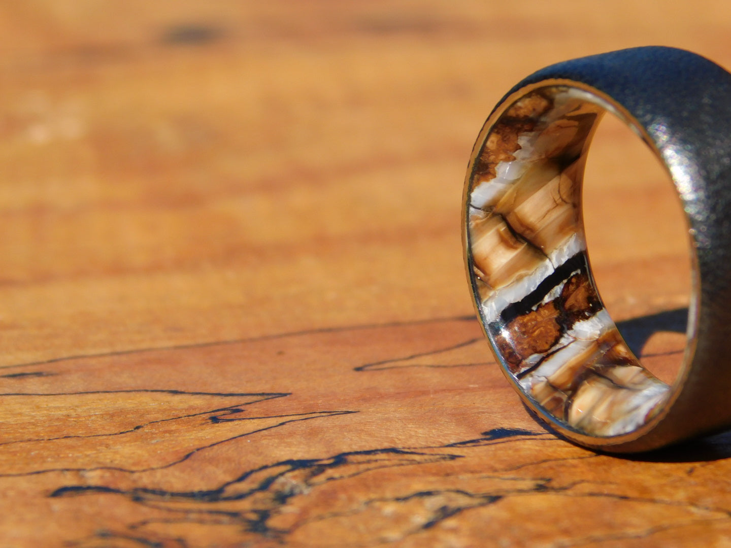 Black Zirconium x Woolly Mammoth Ring – Bergk's Metal Works