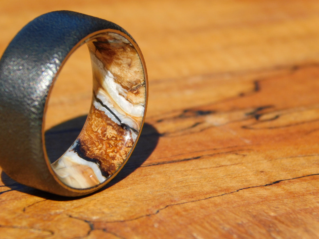 Black Zirconium x Woolly Mammoth Ring – Bergk's Metal Works